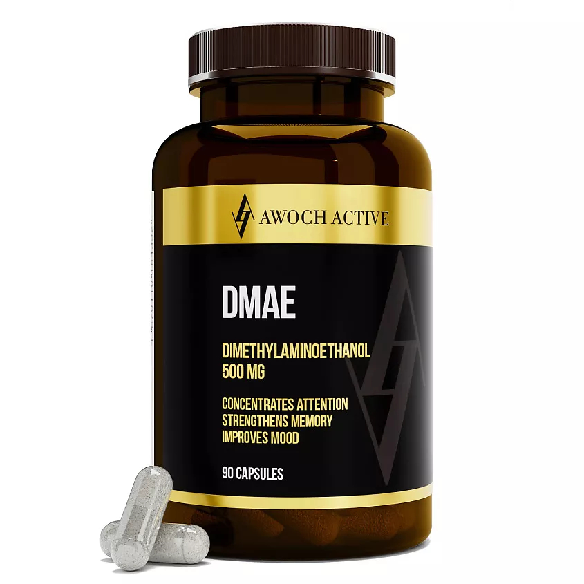 Диметиламиноэтанол ДМАЭ Awoch active DMAE, 500 мг, 90 капсул купить в ...