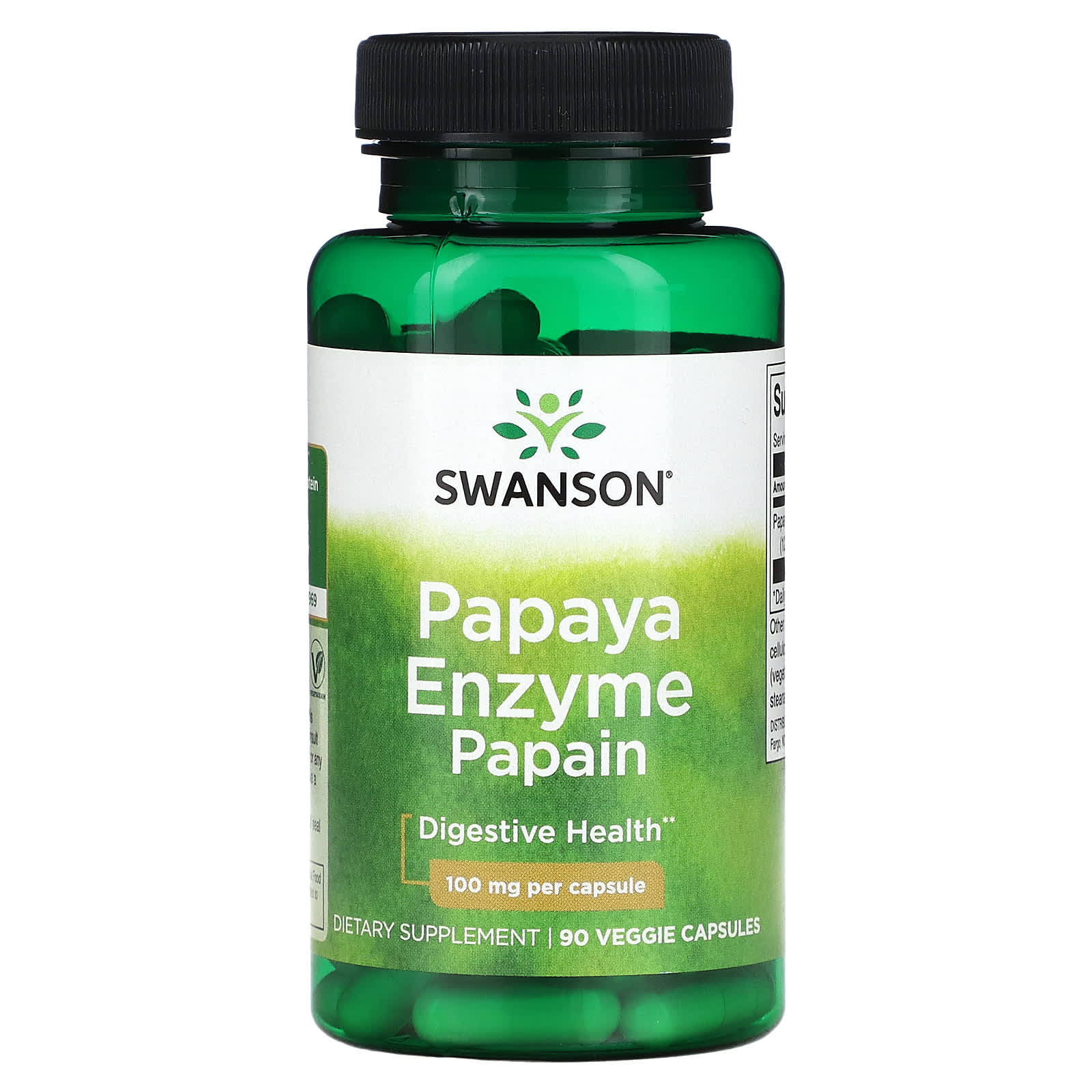 Ферменты папайи Swanson Papaya Enzyme Papain, 100 мг, 90 капсул купить ...