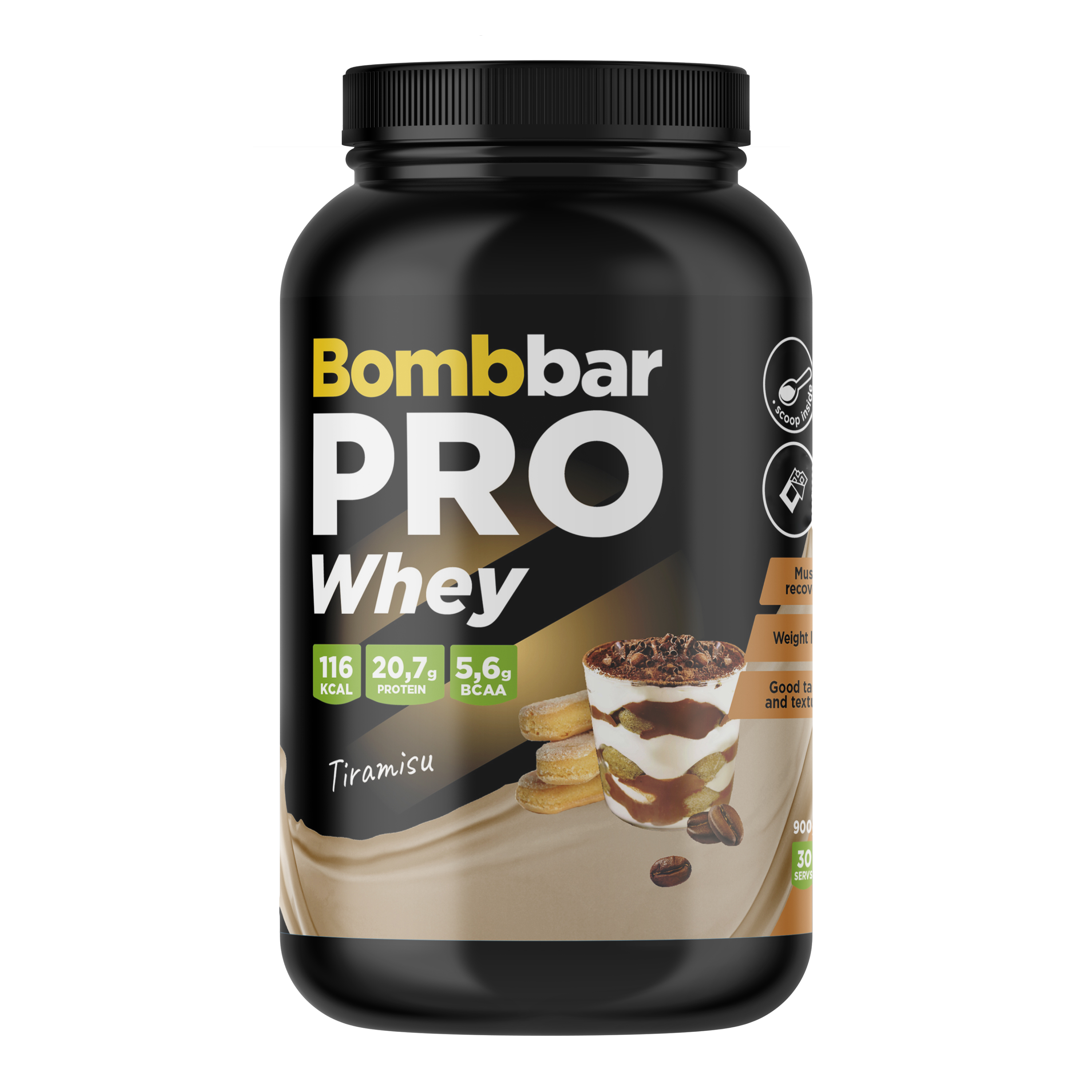 Сывороточный протеин Bombbar Whey Protein Pro, 900 г, Тирамису купить в ...