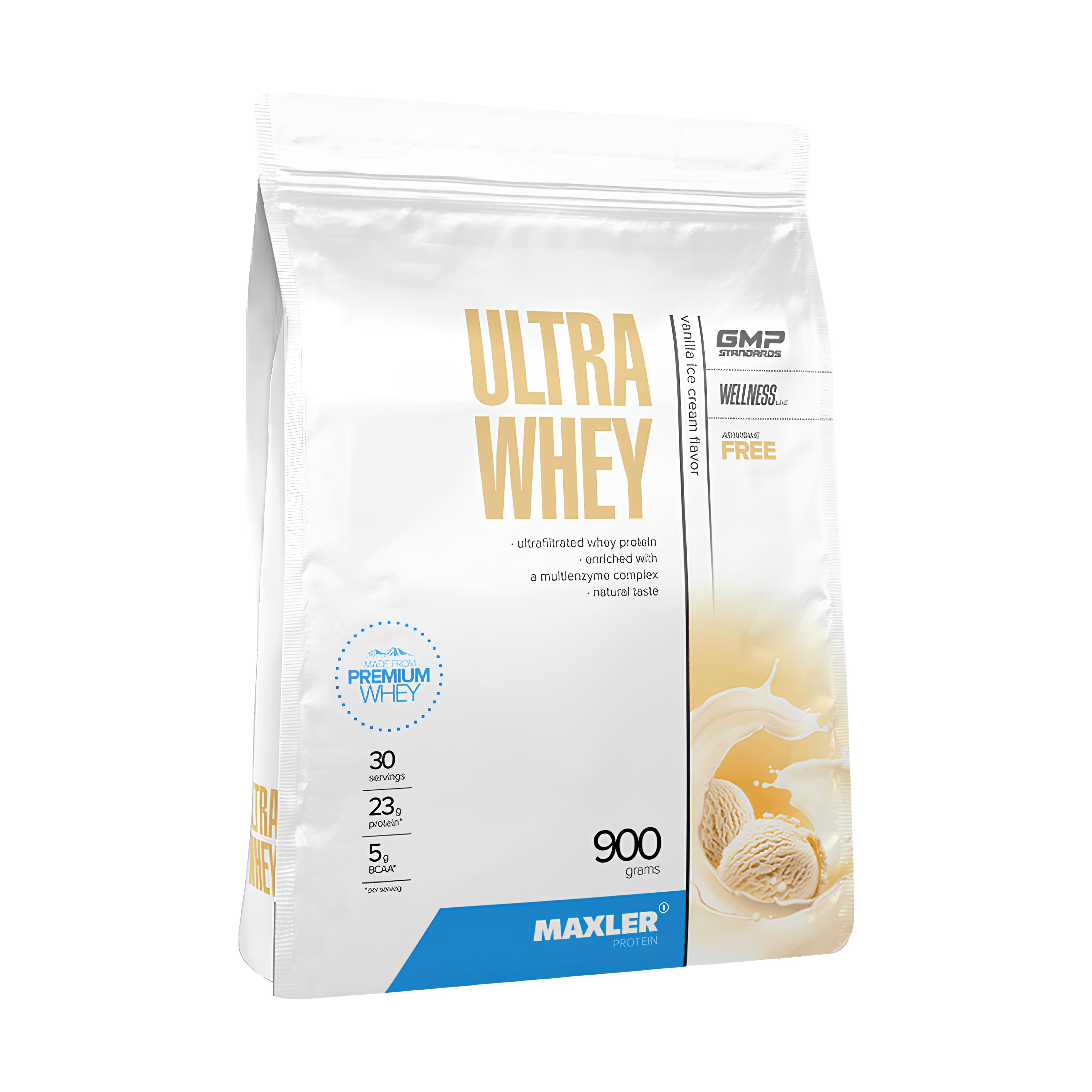 Сывороточный протеин Maxler Ultra Whey, 900 г, Ванильное мороженое ...
