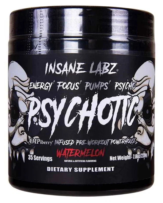 Предтренировочный комплекс Insane Labz Psychotic Black, 35 порций ...