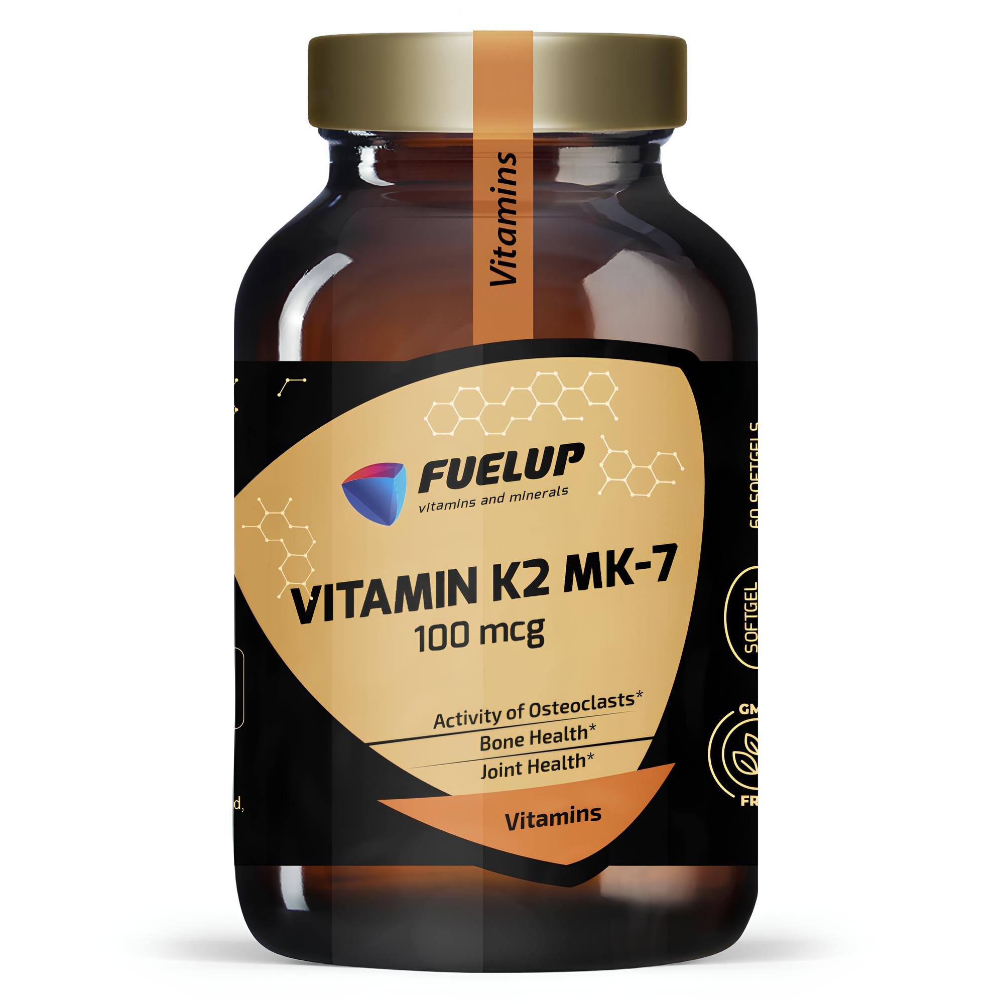 Витамин К2 FuelUP Vitamin K2 MK7, 100 мкг, 60 гелевых капсул купить в ...