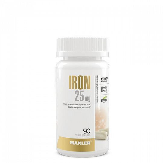 Бисглицинат железа Maxler Iron Bisglycinate, 25 мг, 90 капсул купить в ...