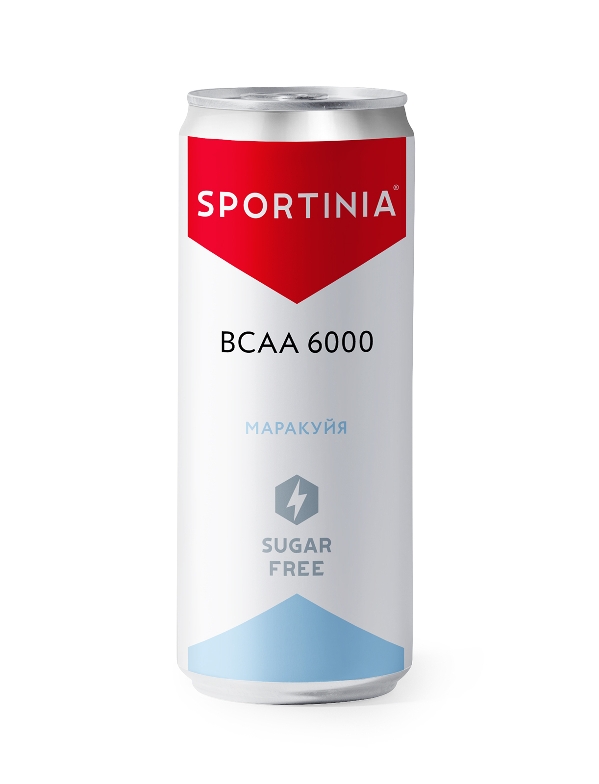 Спортивный напиток с БЦАА Sportinia BCAA, 6000 мг, 330 мл, Маракуйя ...